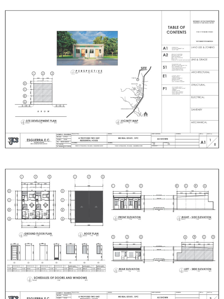 Single Storey Duplex Residence Rowhouse | PDF