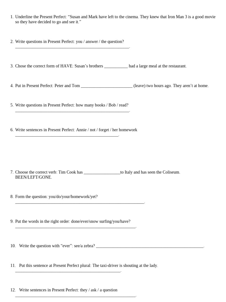 30 Sarcini Snakes and Kadders Present Perfect | PDF