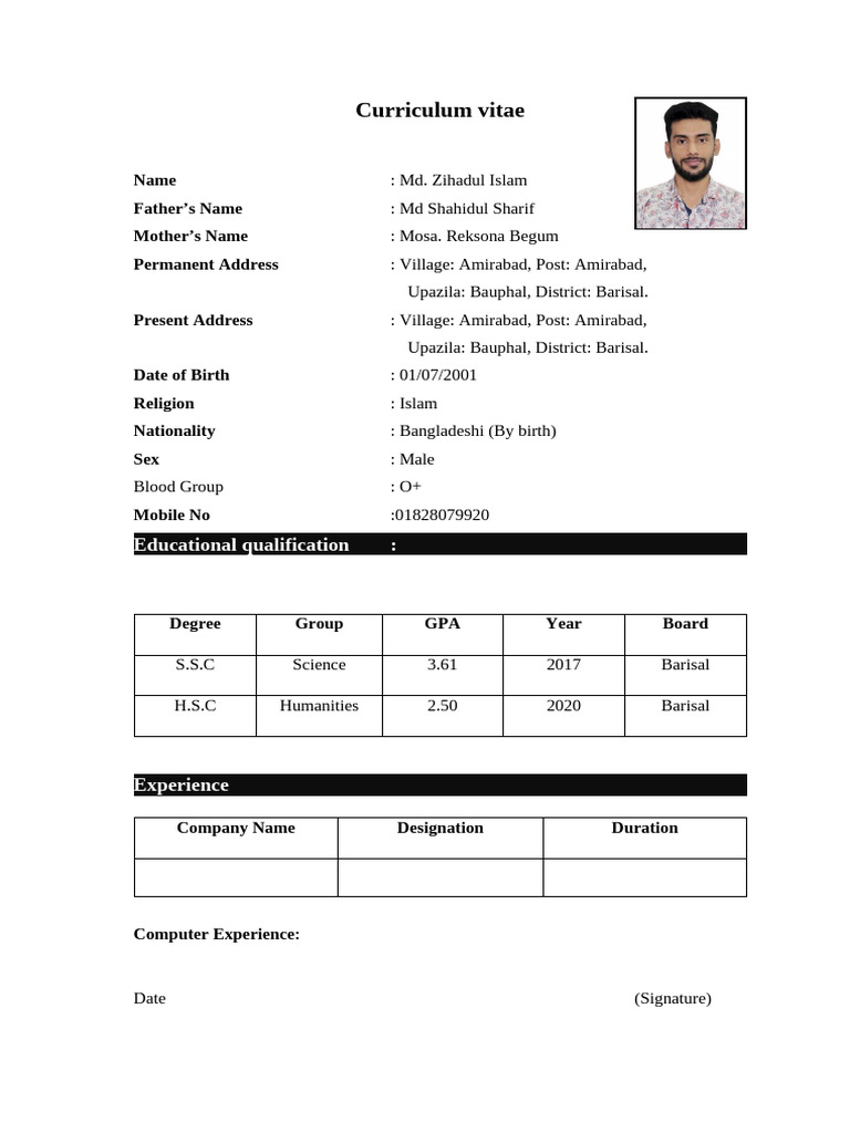 Curriculum Vitae | PDF