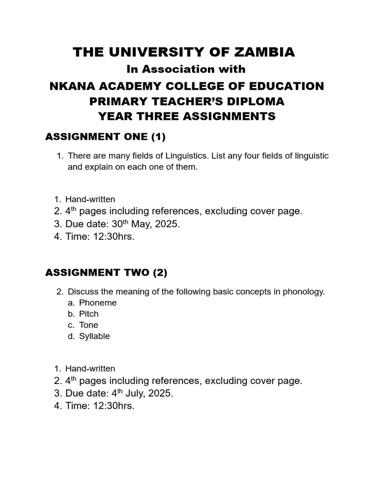 Lle Assi - Year 3 2025 | PDF