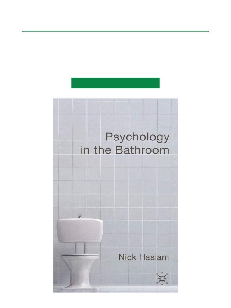 Most Downloaded Psychology in the Bathroom Research PDF Download | PDF