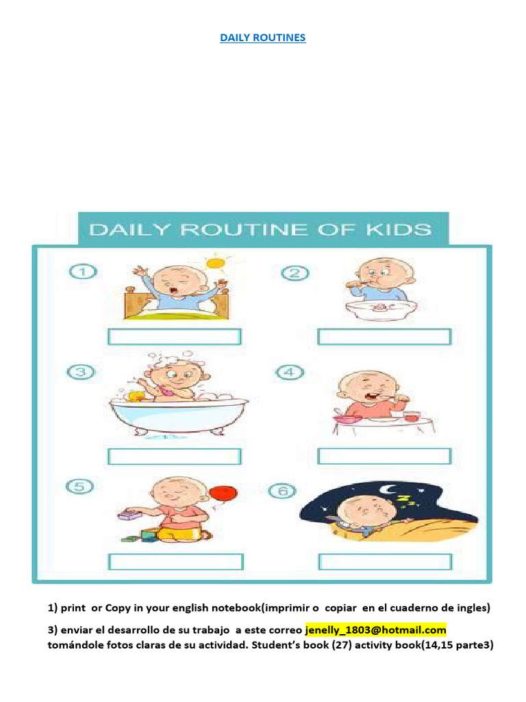 Daily Routines 3th Grade | PDF