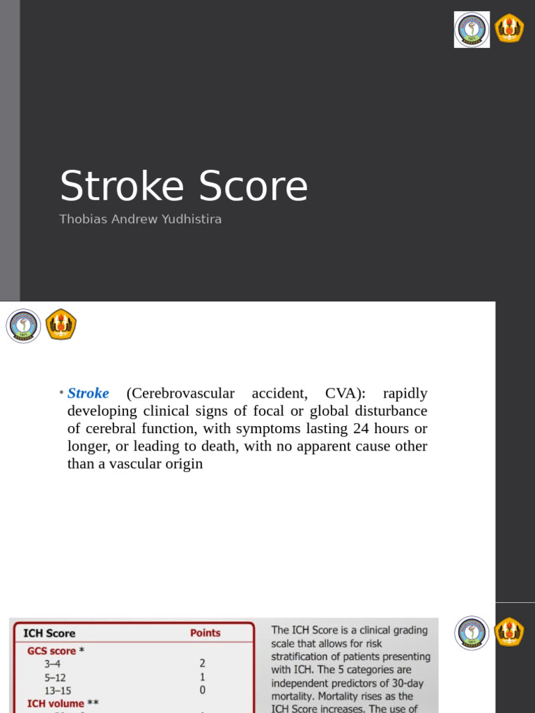 Understanding Stroke Score and CVA | PDF