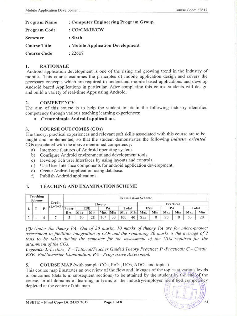 ocr mad syllabus | PDF | Mobile App | Android (Operating System)