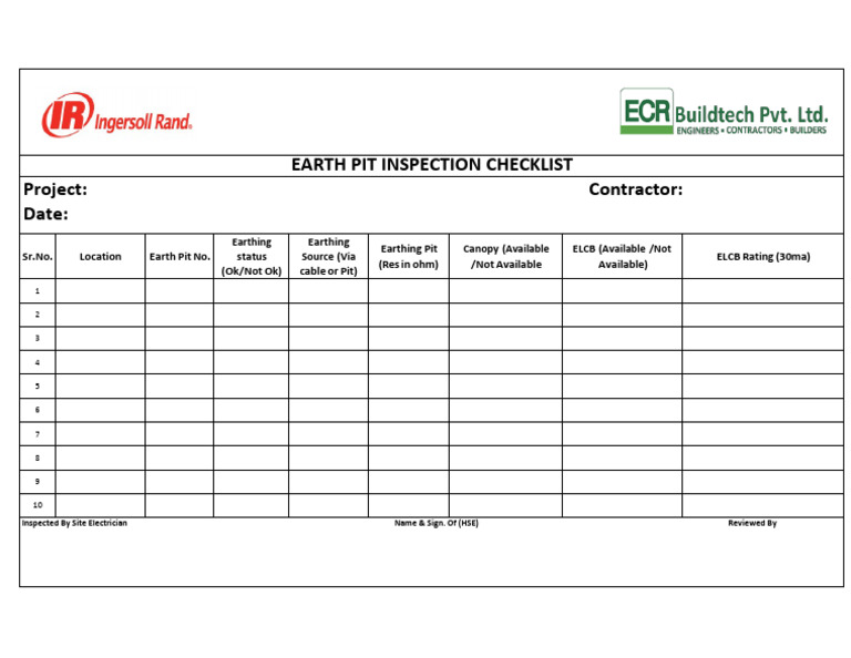 Earthing Checklist | PDF