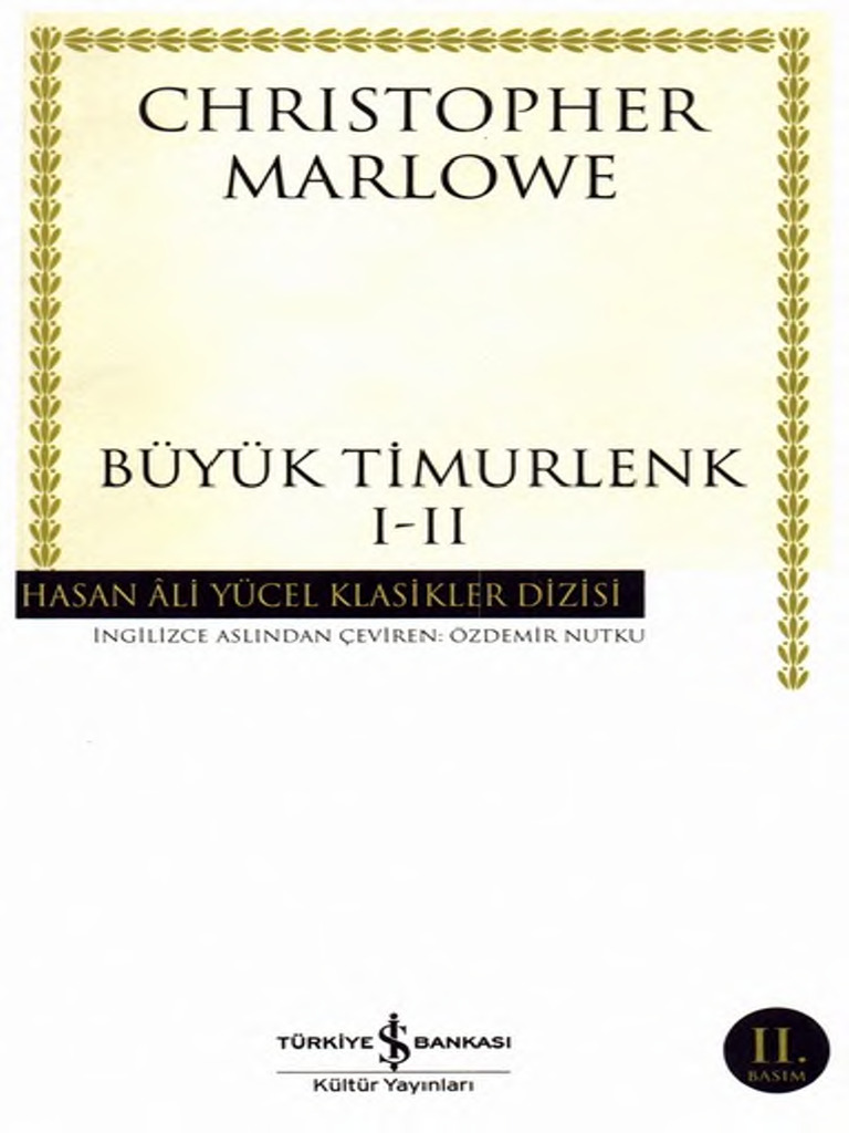 323 Christopher Marlowe Büyük Timurlenk İş Bank | PDF