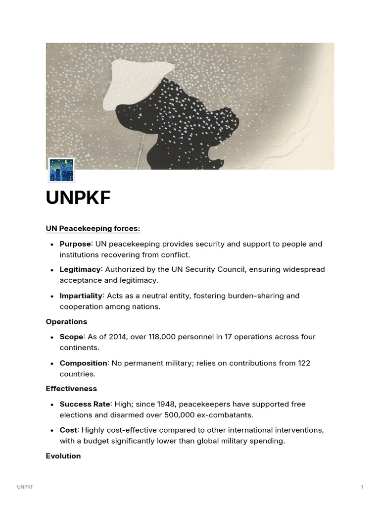 UNPKF | PDF | Peacekeeping | Rwandan Genocide