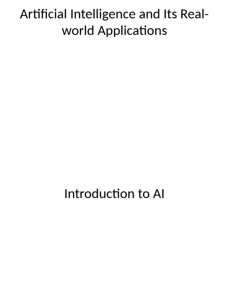 AI and Applications | PDF