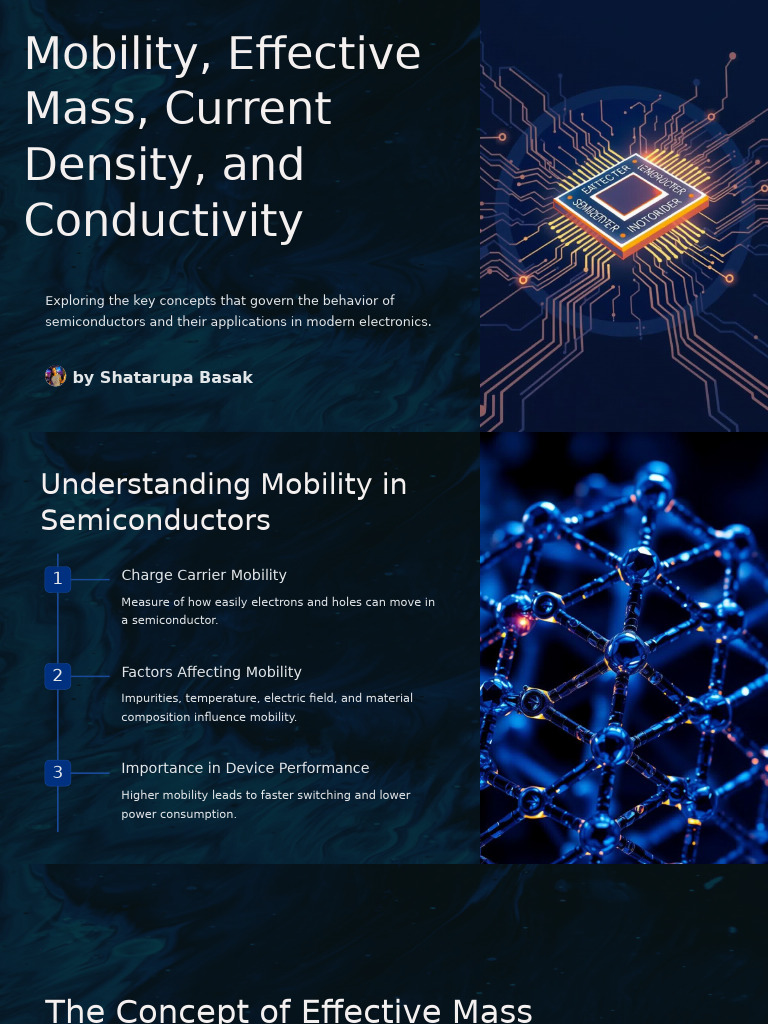 Mobility Effective Mass Current Density and Conductivity | PDF ...