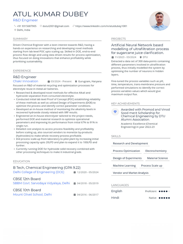 Resume_Atul | PDF | Engineering