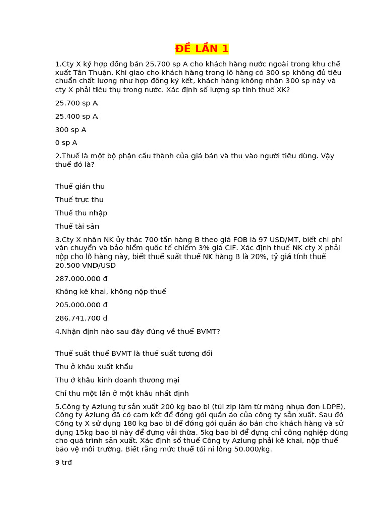 Thuế ktra ufm | PDF