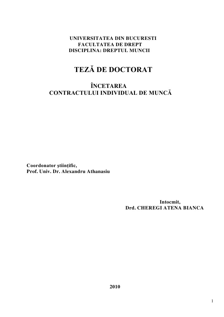Rezumat - Teza Doctorat | PDF