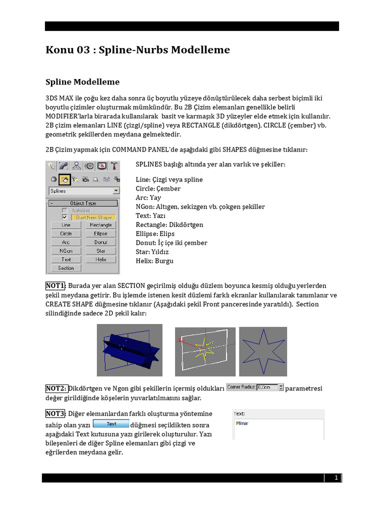 4. Spline-Nurbs Modelleme | PDF
