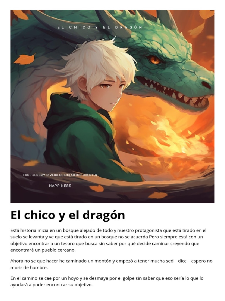 El chico y el dragón: Aventura y amistad | PDF
