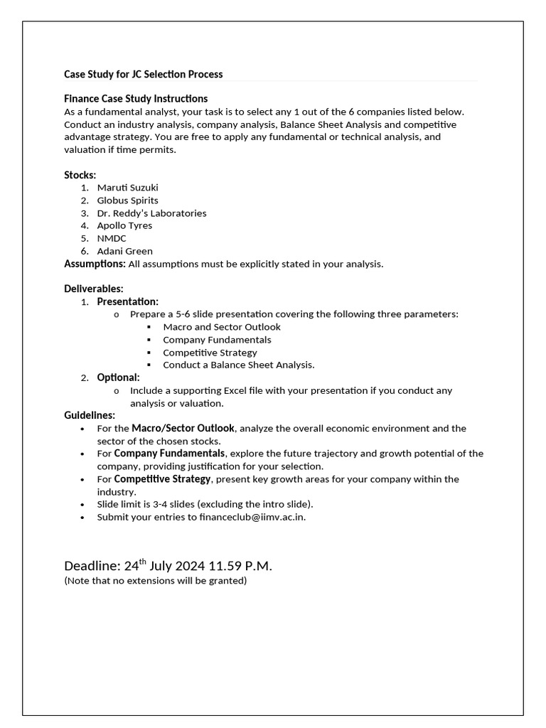 JC Selection Task | PDF