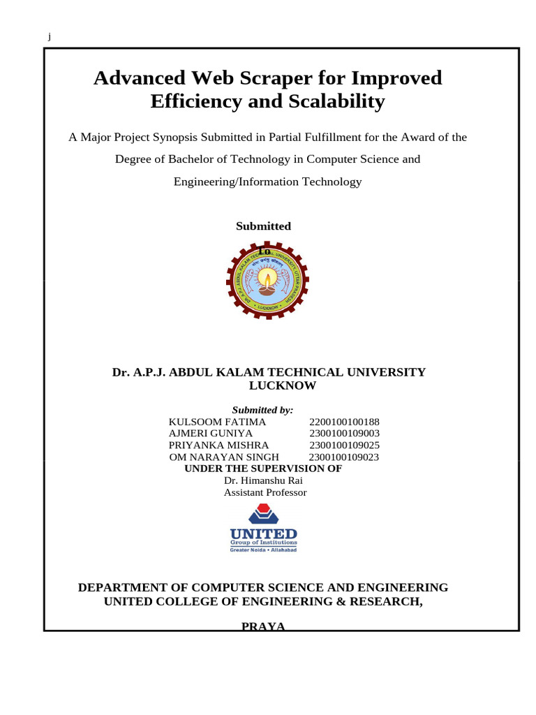 Synopsis Format Project | PDF | World Wide Web | Internet & Web
