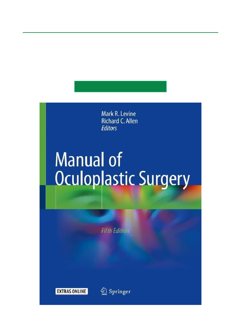 Oculoplastic Surgery Manual 5th Edition | PDF