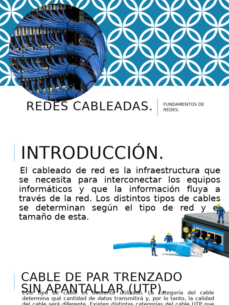 Redes Cableadas | PDF | Cable coaxial | Tecnología de información y ...