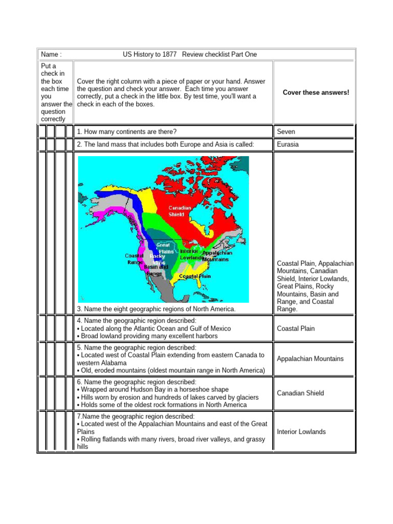 US History To 1877 Complete Review - Word | PDF | United States Bill Of ...