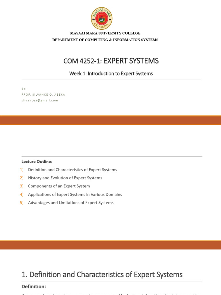 Introduction to Expert Systems | PDF | Artificial Intelligence ...