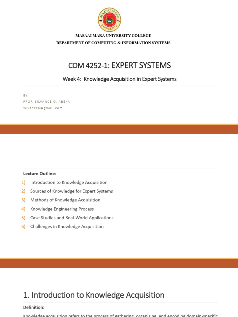 Knowledge Acquisition in Expert Systems | PDF | Machine Learning ...