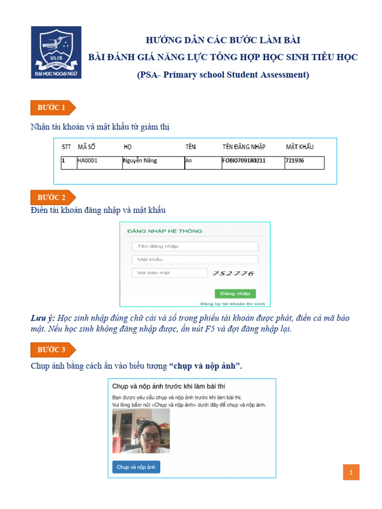 HUONG DAN LAM BAI PSA | PDF