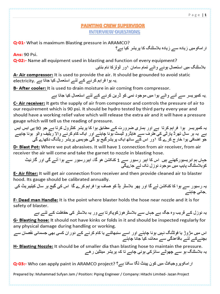 Coating Supervisor Responsibilities and FAQs | PDF | Paint | Humidity