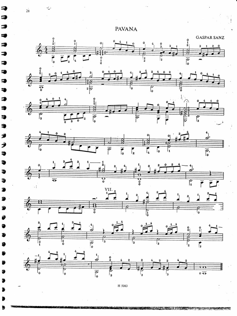 Pavana (Sanz G.) | PDF