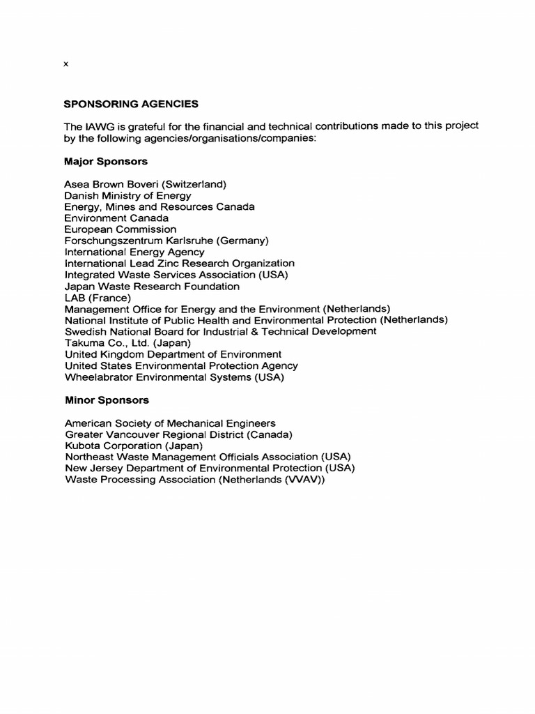 Sponsoring Agencies - 1997 - Studies in Environmental Science | PDF