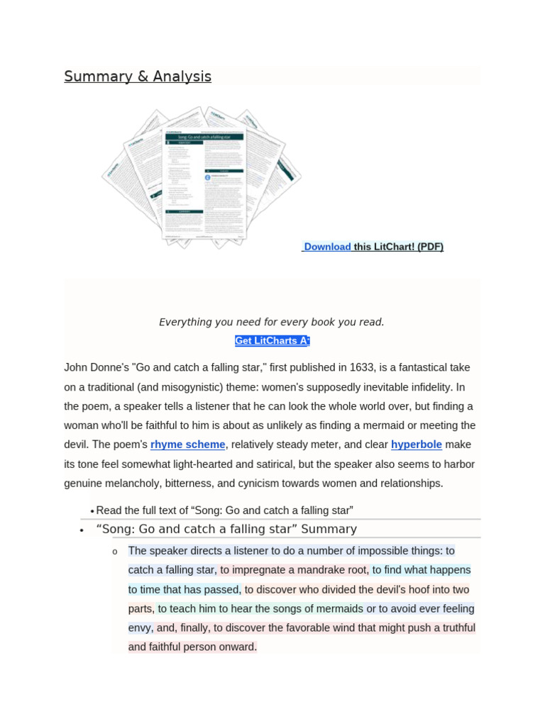 John Donne Poetry Analysis | PDF | Poetry | Love