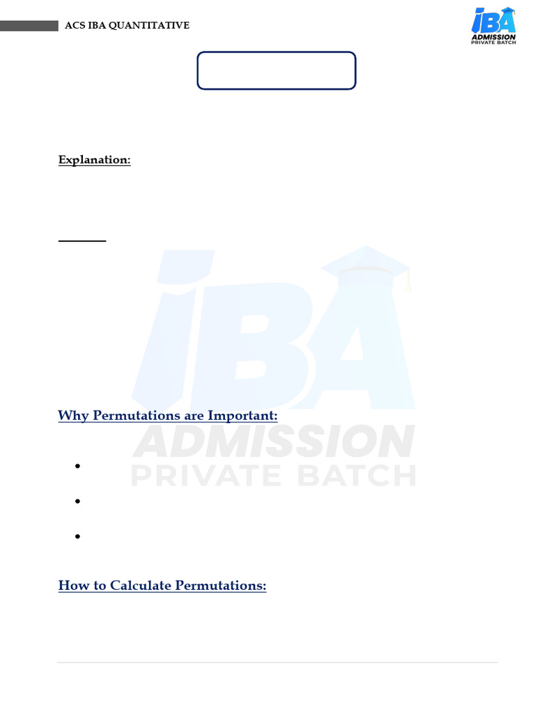 Permutations and Combinations Explained | PDF | Permutation | Letter Case