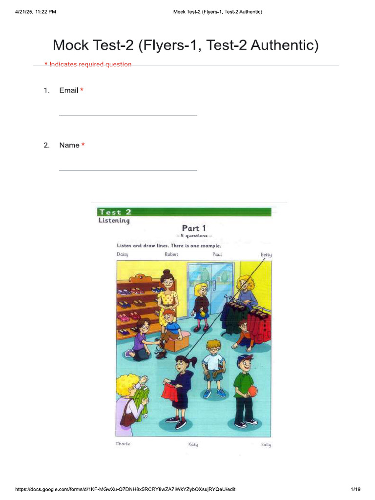 Google Form of Mock Test 2 | PDF