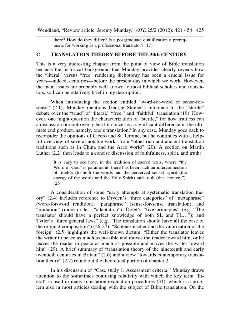Review Article Jeremy Munday IntroducingTranslationStudies-6 | PDF ...