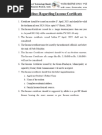 Format Family Income Certificate | PDF