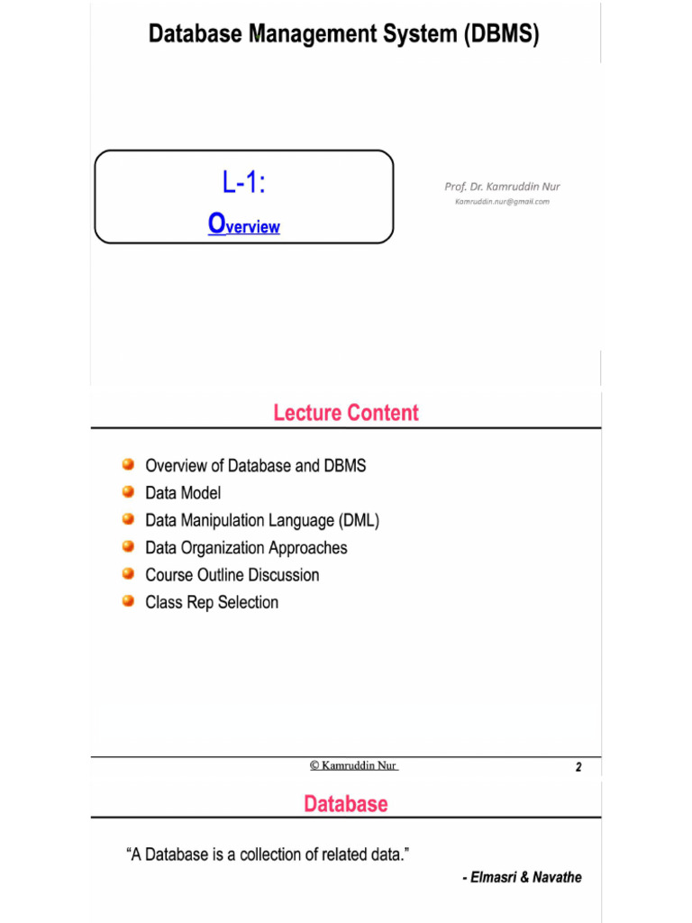 1. a. Introduction to Database | PDF