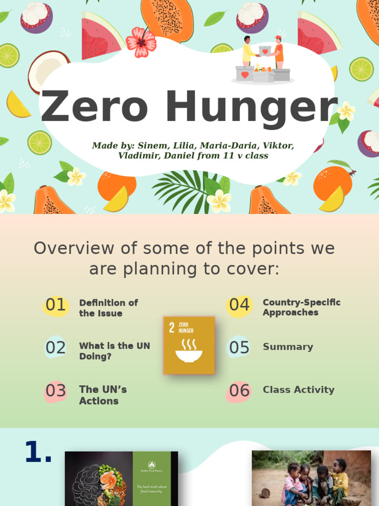 Presentation United Nations Global Issues Zero Hunger (2) | PDF