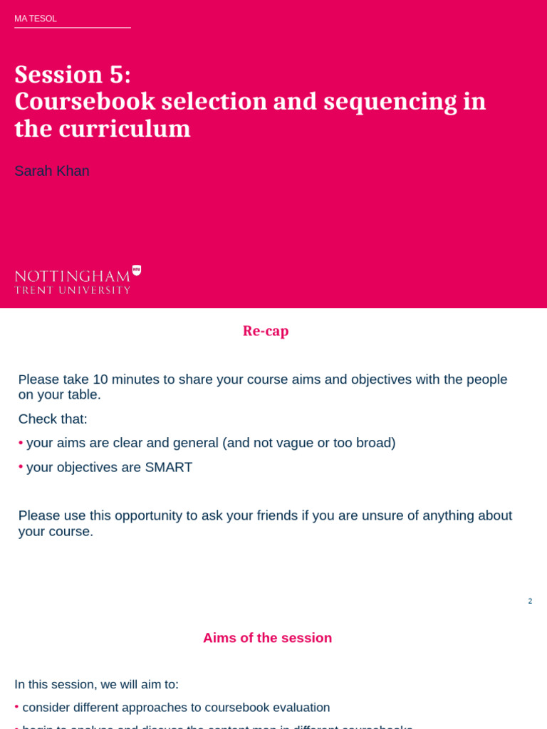 Session 5-Coursebok Selection and Sequencing in The Curriculum | PDF ...