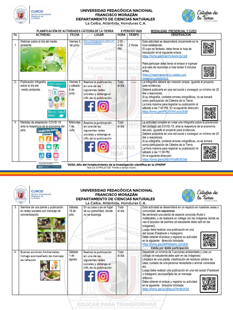 Cátedra de La Tierra II-2020 (PRESENCIAL Y CUED) | PDF