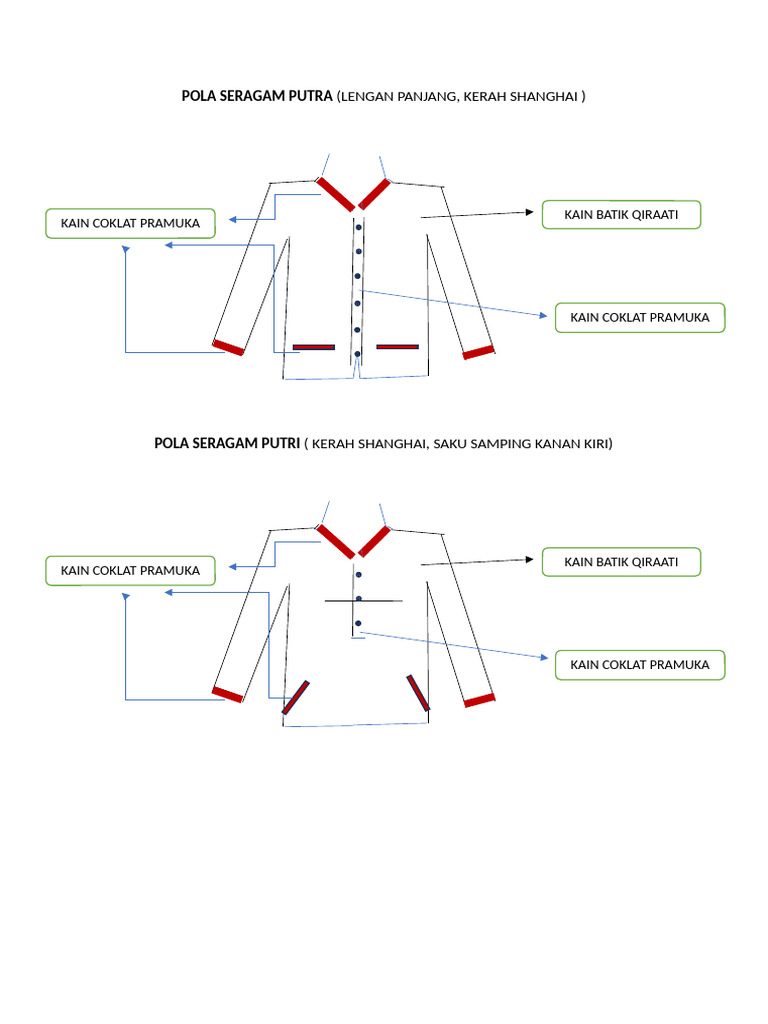 Pola Seragam Putra | PDF