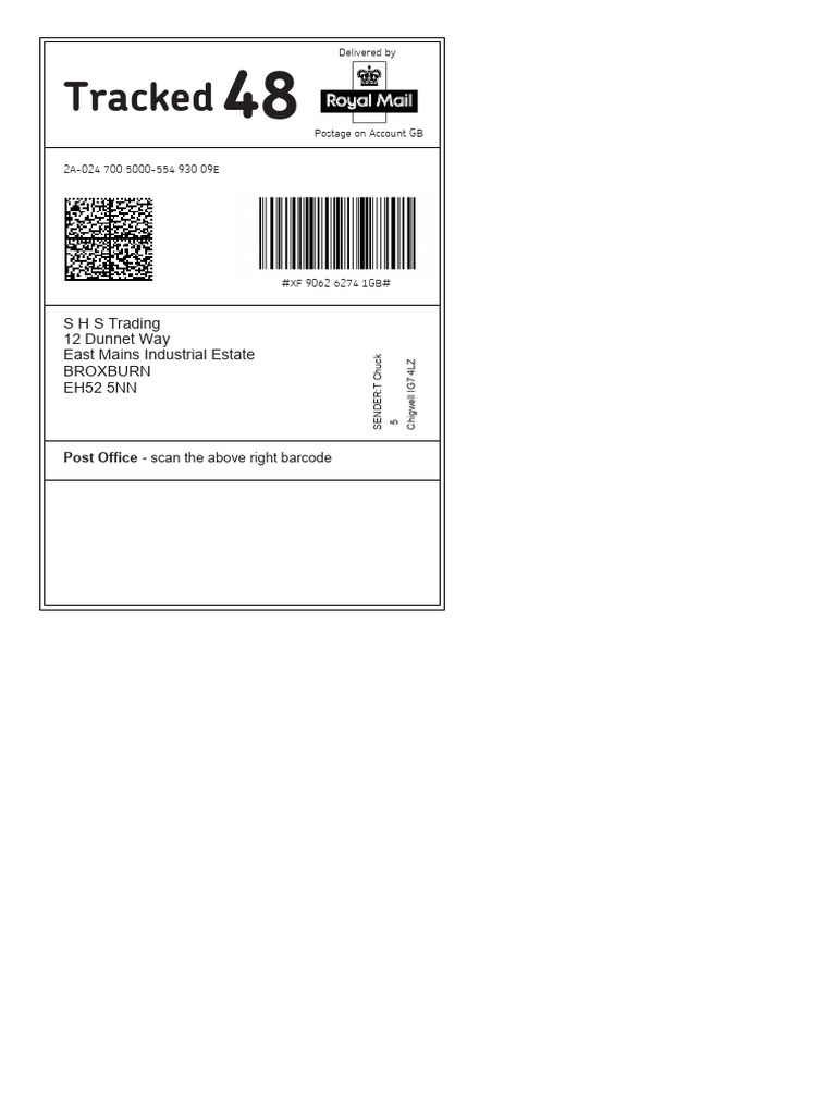 Tracked Returns Label XF906262741GB | PDF