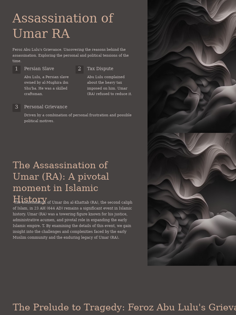 Assassination of Umar RA | PDF | Umar | Abrahamic Religions