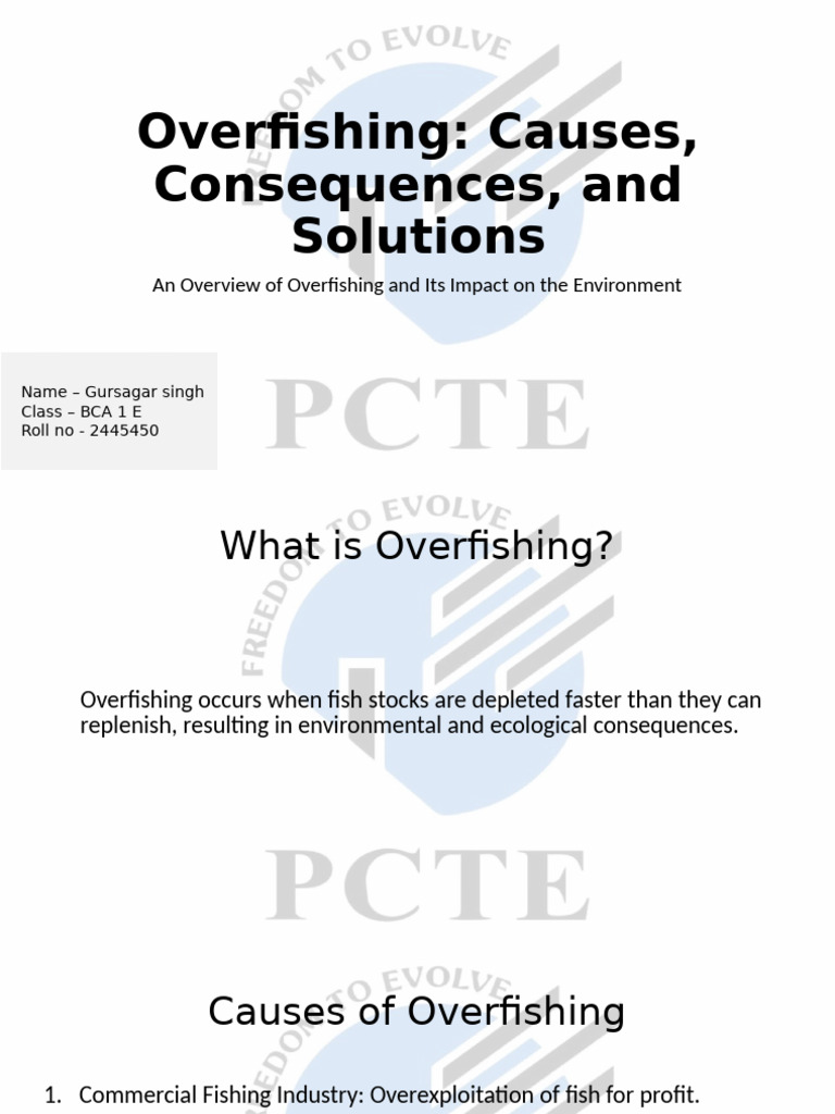 Overfishing: Causes, Effects, and Solutions | PDF