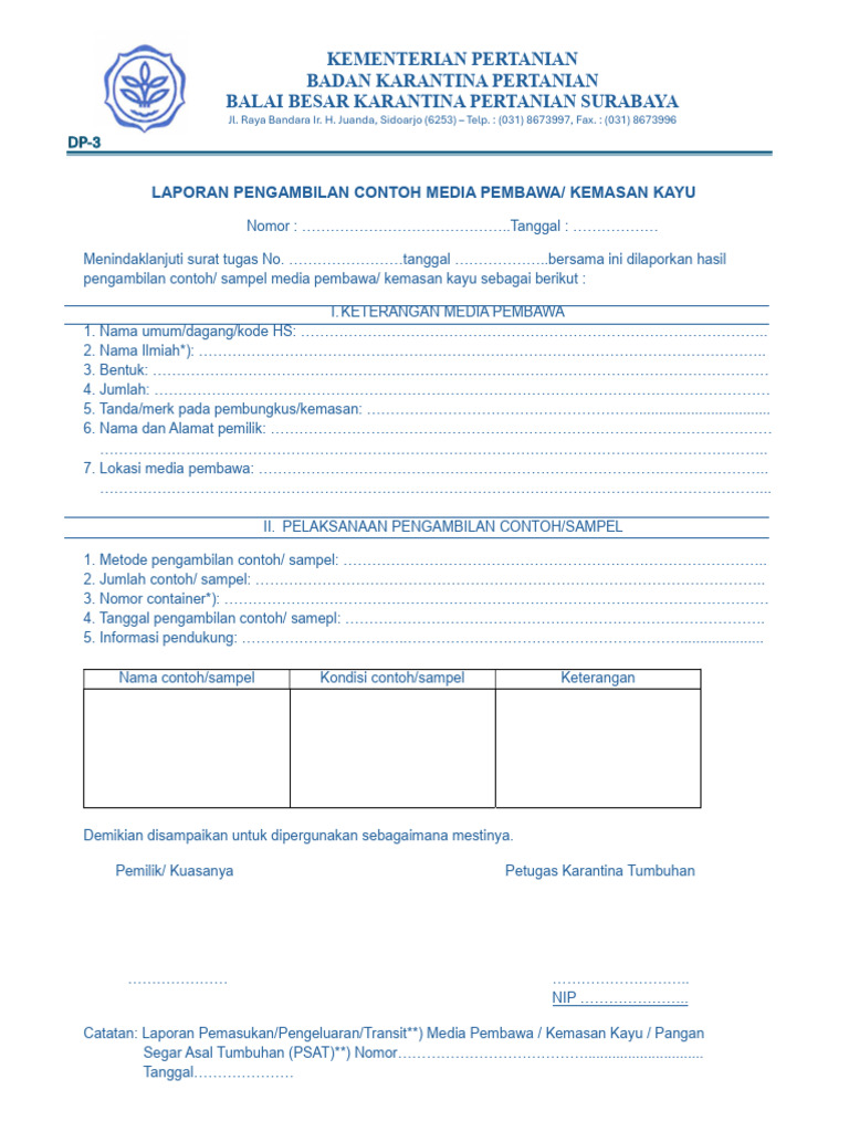 DP-3 KARANTINA TUMBUHAN | PDF