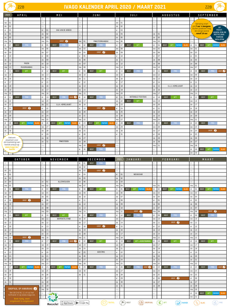 Ophaalkalender Z2B 2020 | PDF