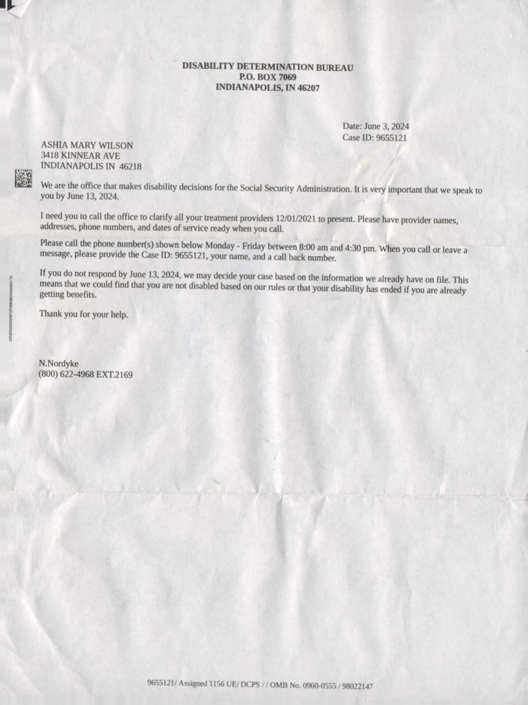 Disability Determination Denied 1 | PDF