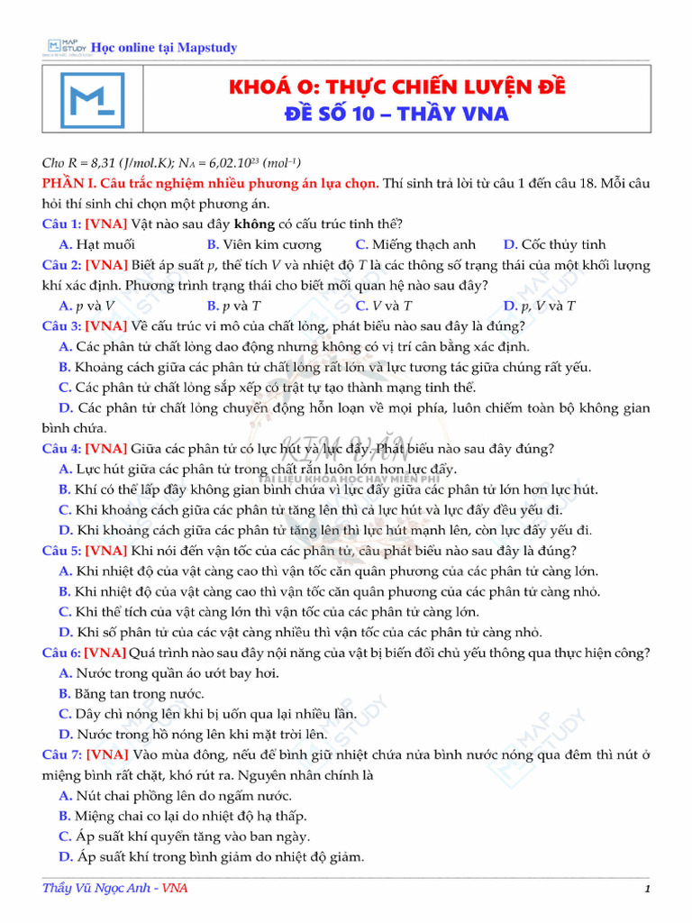De Thi Thu - Thuc Chien - So 10 - Mon Vat Ly | PDF