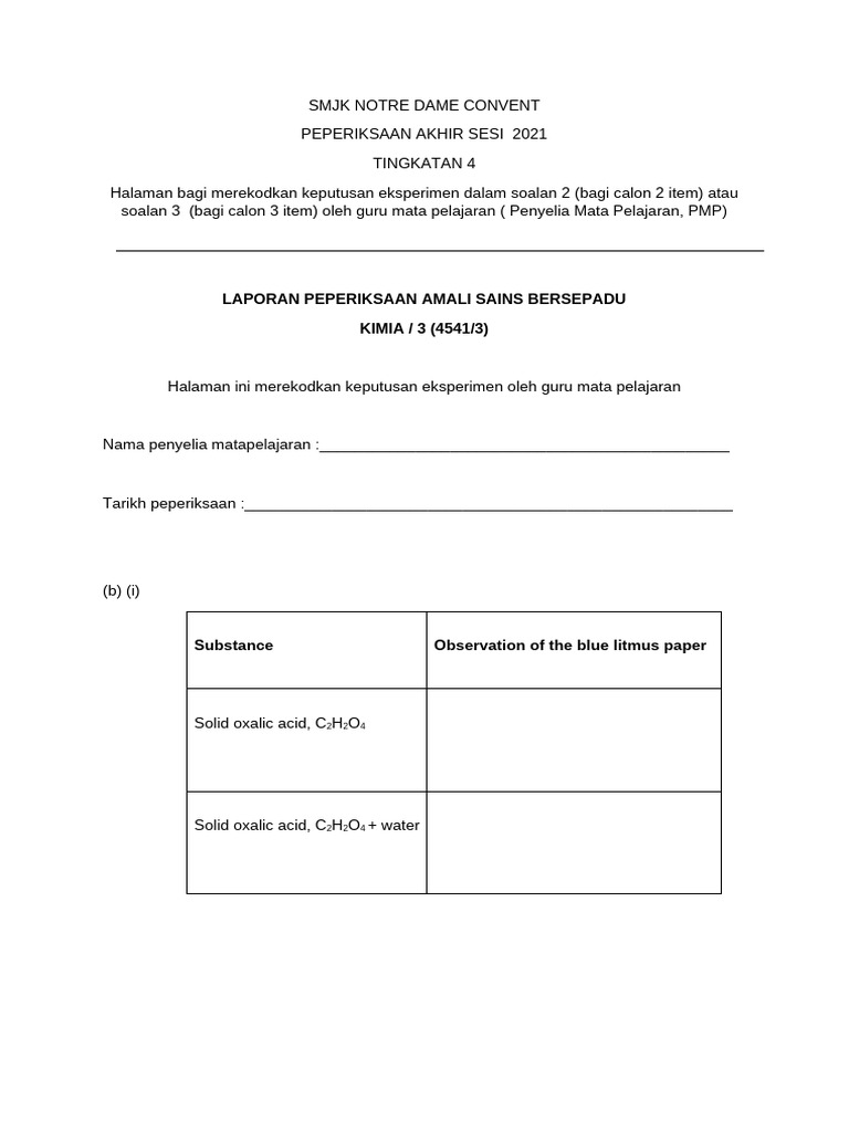 UAS - T4 - 2021-Laporan PMP - KIMIA | PDF