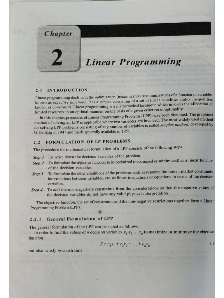 Linear Programming Module 5 BM | PDF