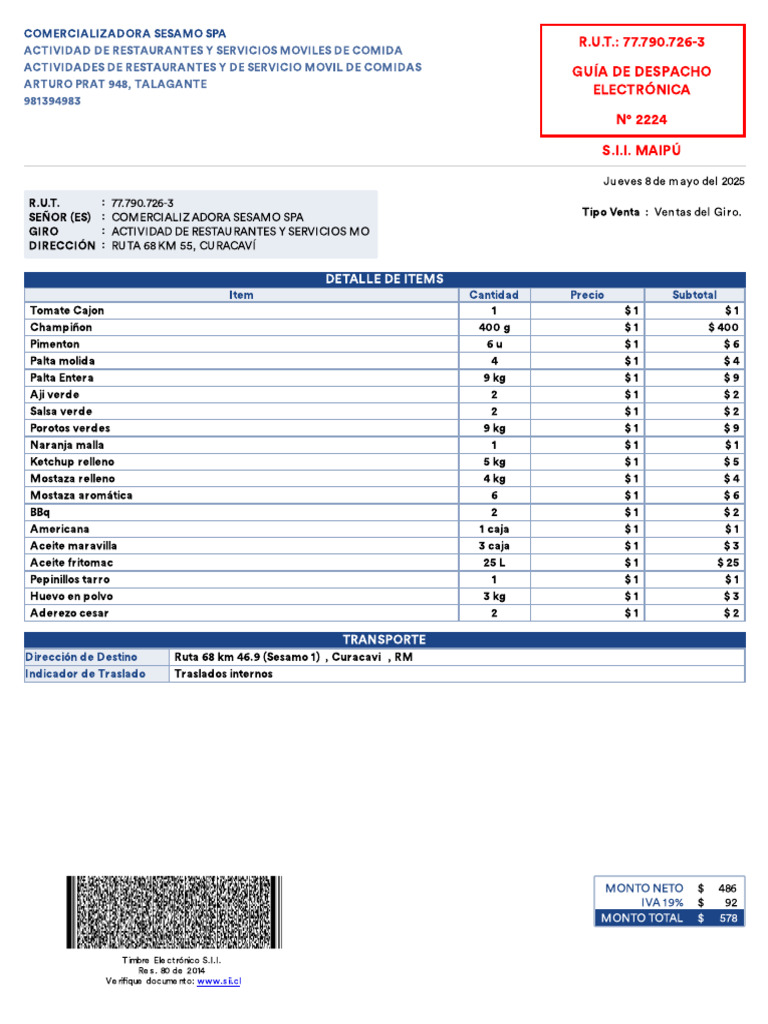 C1 - Folio Nº 2224 | PDF
