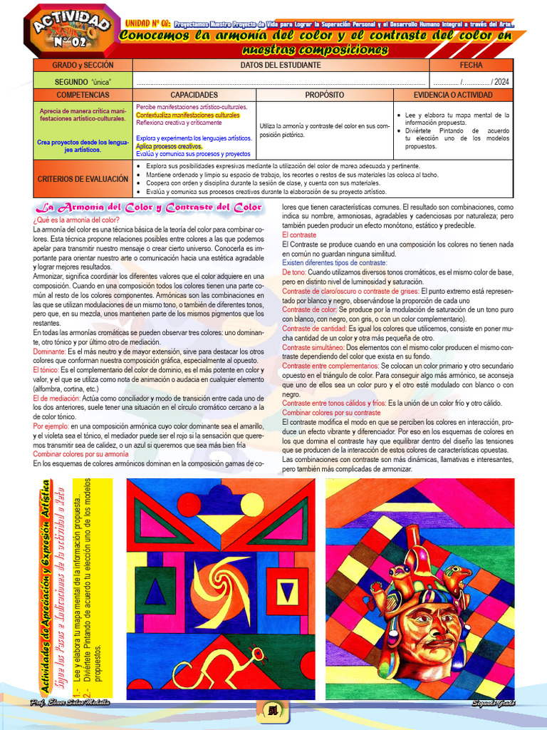 2do Activ 02 Unid 08 AyC Sem02 | PDF | Color | Matiz